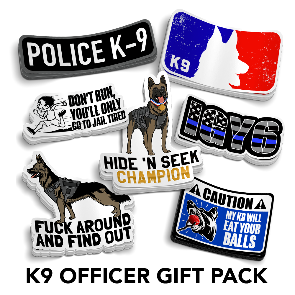 K9 Officer | Sticker Gift Packs – BlueCollar Working Dog