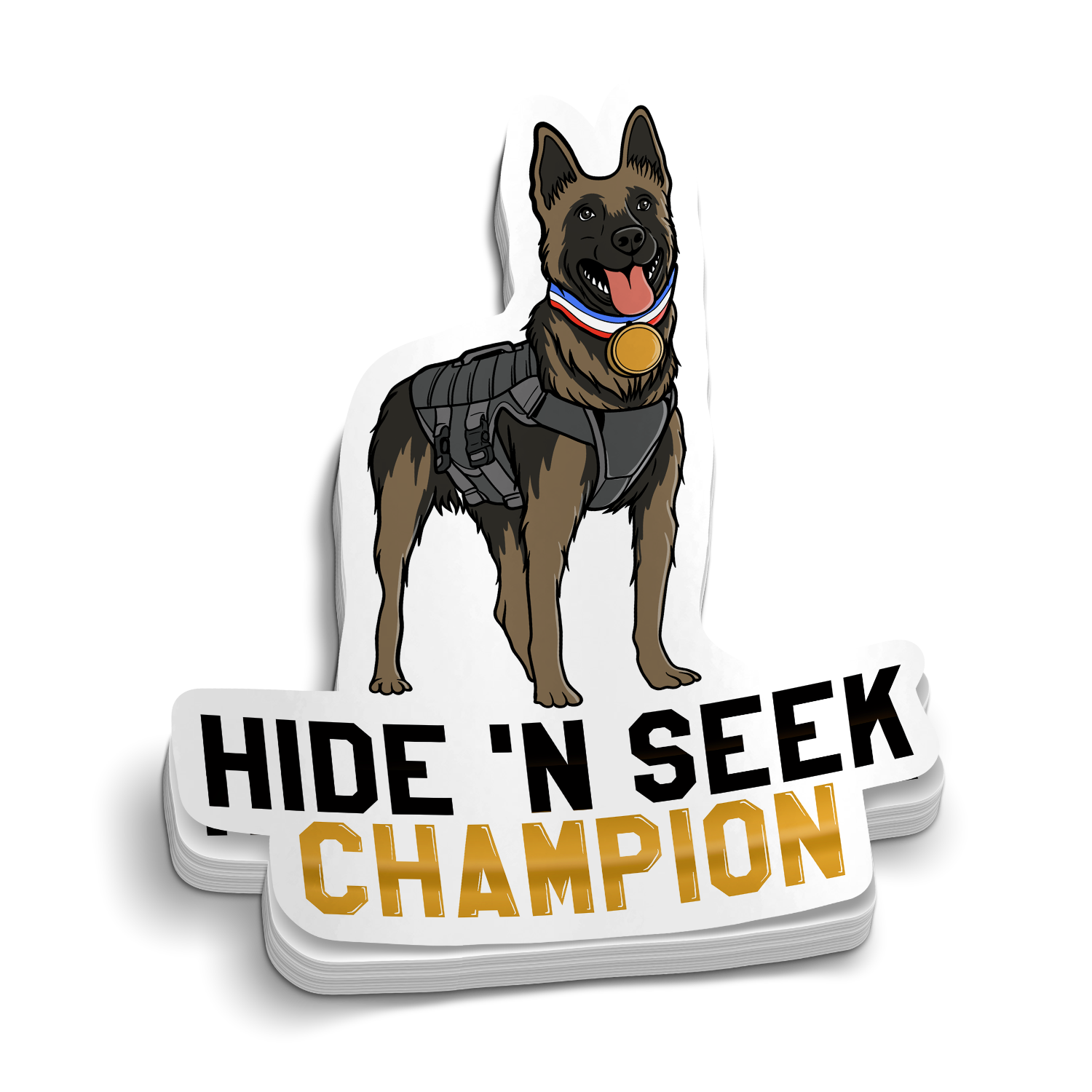 Hide 'n Seek Champion Police K9 Sticker – BlueCollar Working Dog